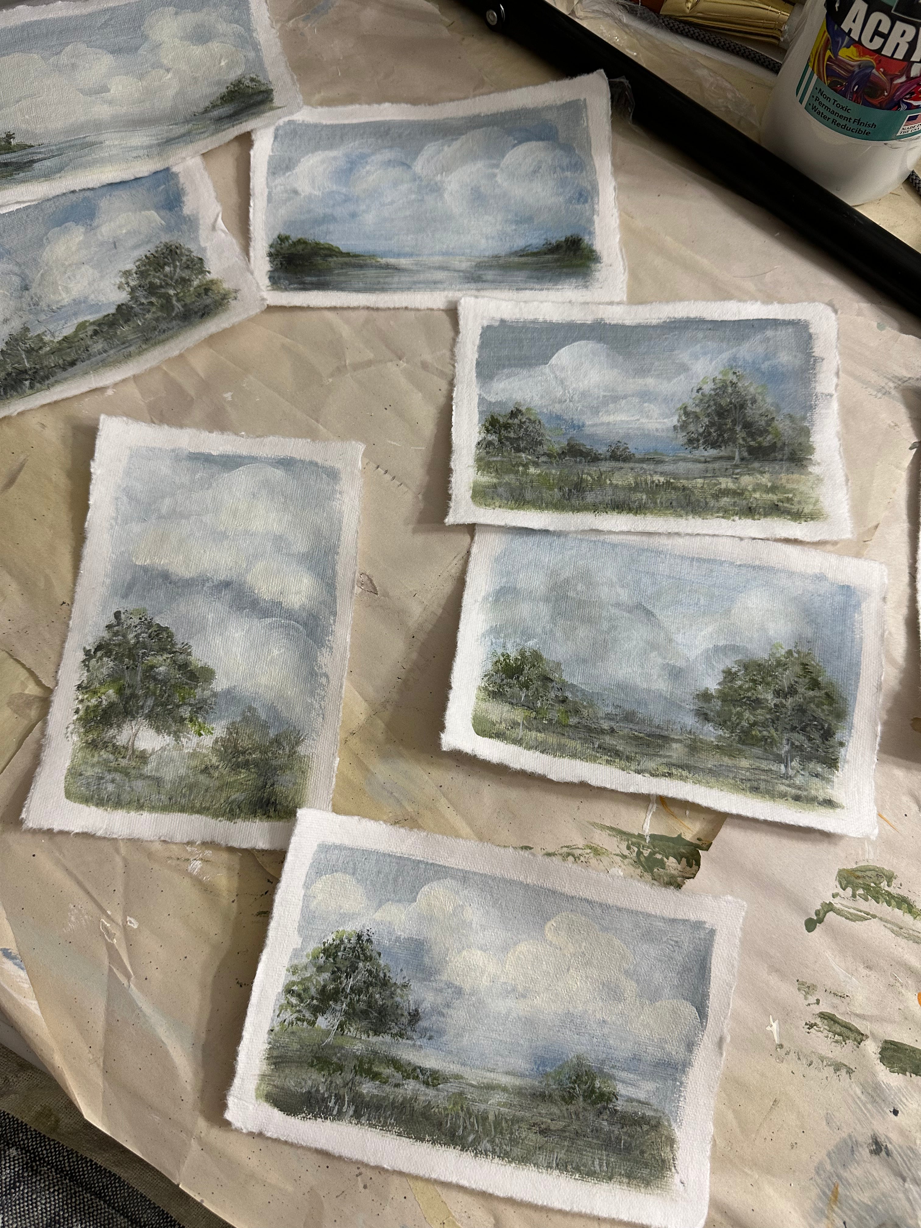 Custom acrylic landscape 4x6 – Alabaster Nest